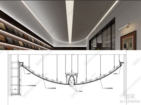 现代吊顶节点 弧形吊顶大样图 弧形天花大样图 施工图施工图下载 Id 1167727574 【知末网】