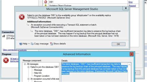 Sql Server Cluster Fix The Problem Cannot Joining The Database To The Availability Group