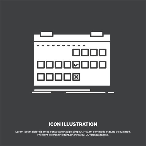 Calendar Date Event Release Schedule Icon Glyph Vector Symbol For Ui And Ux Website Or