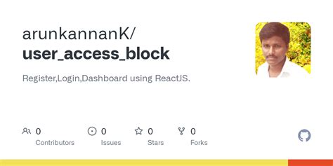 Github Arunkannankuseraccessblock Registerlogindashboard Using Reactjs