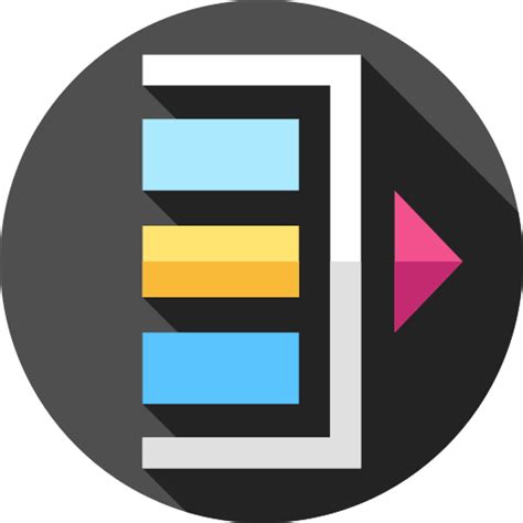 Side Menu Flat Circular Flat Icon