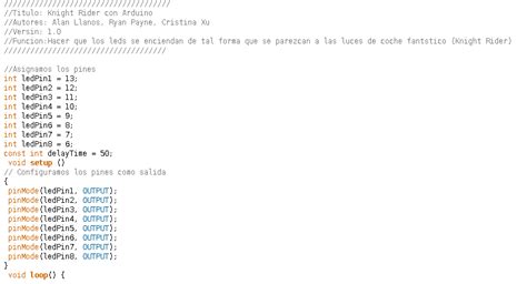 Knight Rider Con Arduino Tpr 2º Eso