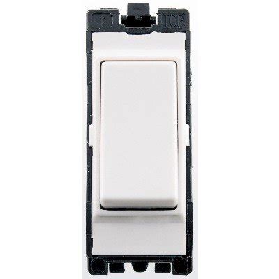 Hamilton Vogue White Ax Way Rocker Switch Grid Fix Module Ukes