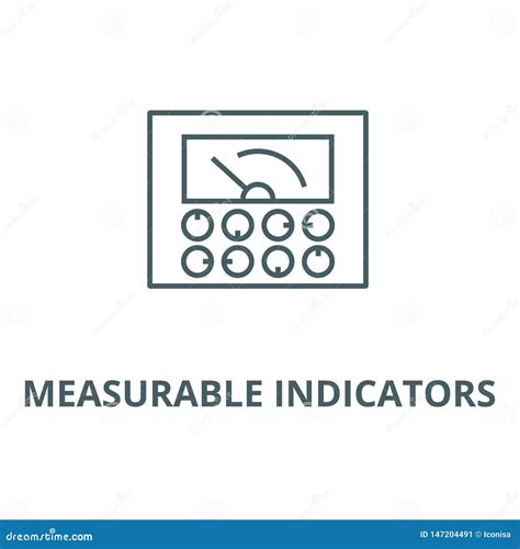 Measurable Indicatorsgauge Vector Line Icon Linear Concept Outline
