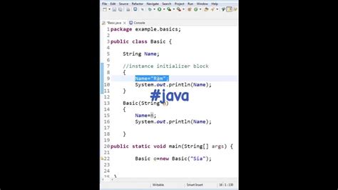 instance initializer block harshika softwaretrainer computer