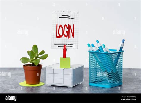 Text Caption Presenting Login Business Overview Entering Website Blog Using Username And