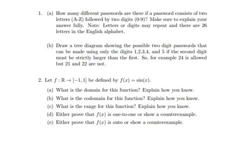 solved 1 a how many different passwords are there if a