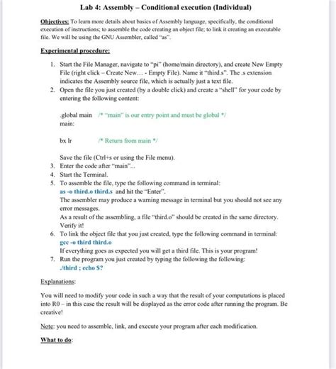Solved I Need Help With The Assembly Code For 1 And 2 Under