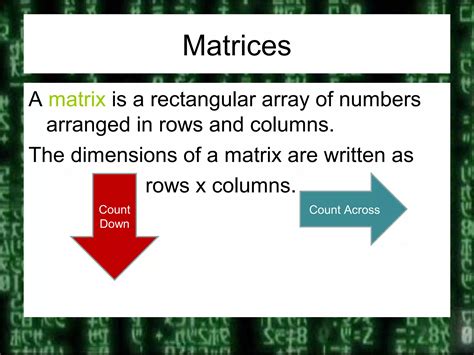 Introduction To Matrices Ppt