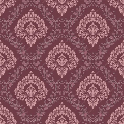 벡터 다 완벽 한 패턴 배경 배경 화면 섬유 포장에 대 한 클래식 럭셔리 구식 다 마스크 장식 로얄 빅토리아 원활한 질감 절묘 한 꽃 바로크 서식 파일 프리미엄 벡터