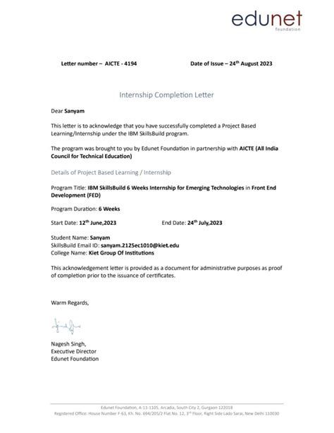 Sanyam Kumar On Linkedin Internshipcompletion Ibm Professionalgrowth