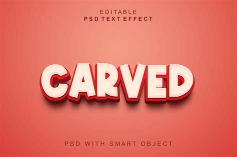 Carved 3d Editable Text Effect Graphic By Abmajid756 · Creative Fabrica