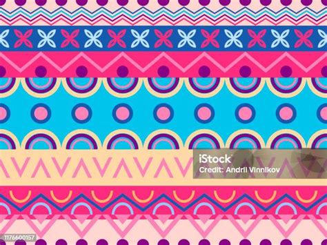 민족 원활한 패턴입니다 부족 직물 직물 의류 및 벽지에 대한 히피 패션 스타일 벡터 일러스트레이션 아즈텍 패턴에 대한 스톡 벡터