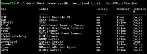 Modifying Services Via Powercli