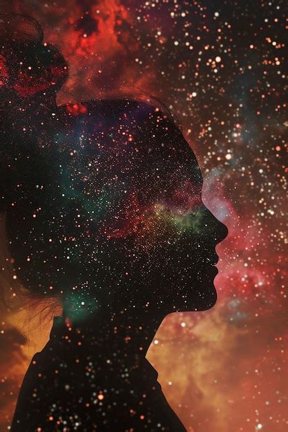 A 3d Visualization Of A Womans Silhouette Formed By A Cluster Of Stars