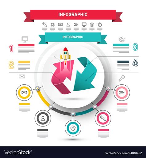 Data Flow Chart Concept Infographic Design Vector Image