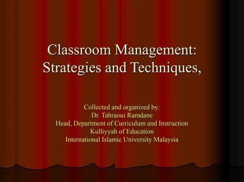 Classroom Routines And Procedureses Pptx