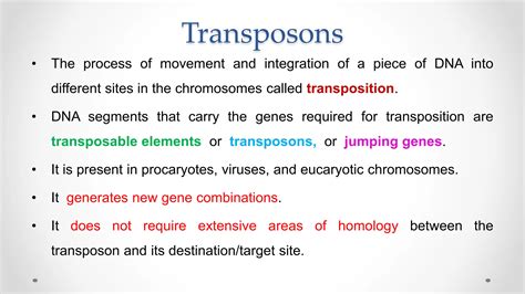 Transposons Types And Transpositionpptx