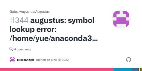 Augustus Symbol Lookup Error Homeyueanaconda3envsfunannotatebin
