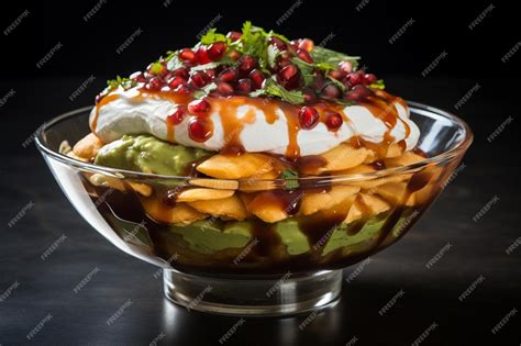 Tempting Aloo Papdi Chaat Chutney On White Background Papdi Chat Image