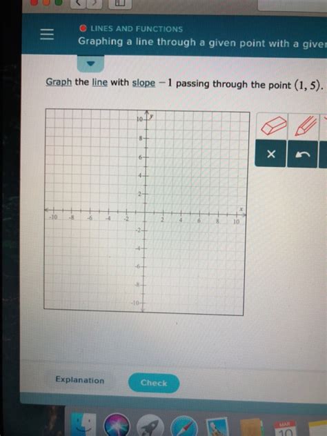 Solved C LINES AND FUNCTIONS Graphing A Line Through A Given Chegg