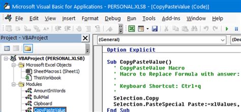 what are vb projects objects forms modules and procedures excel