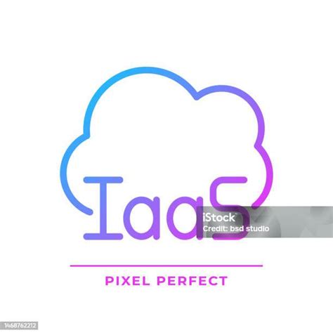 클라우드 기반 Iaas 픽셀 완벽한 그라데이션 선형 벡터 아이콘 개념에 대한 스톡 벡터 아트 및 기타 이미지 개념 건축물