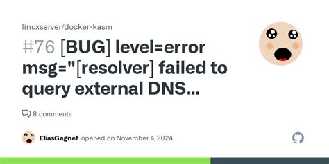 Bug Levelerror Msg Resolver Failed To Query External Dns Server · Issue 76 · Linuxserver