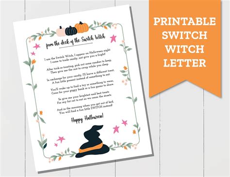 Switch Witch Printable Letter Letter From The Switch Witch Etsy