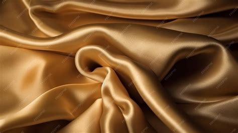 Premium Ai Image A Gold Silk Fabric With A Soft Fabric Texture