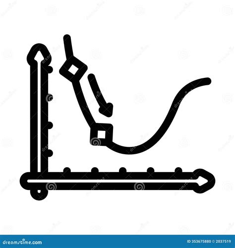 Gradient Descent Arrow Machine Learning Line Icon Vector Illustration Stock Illustration
