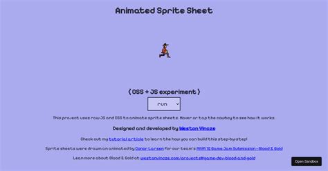 Animated Sprite Sheet Codesandbox