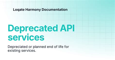 Deprecated API Services Loqate Harmony Documentation