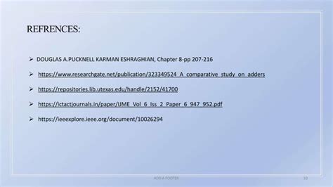 Comaparative Analysis Verilog Adders Pptx Computer Software And