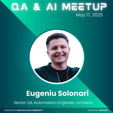 👽 Speaker Spotlight Eugeniu Solonari Amdaris Talk Title Pair
