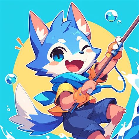 Pitsky Playing Fetch With A Stick Premium Ai Generated Vector