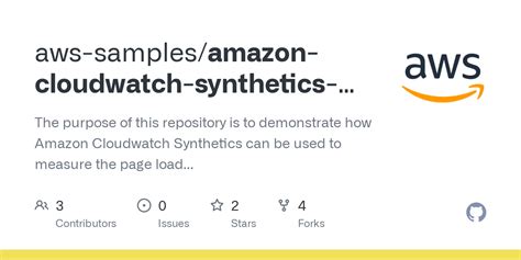 Github Aws Samplesamazon Cloudwatch Synthetics Page Performance The