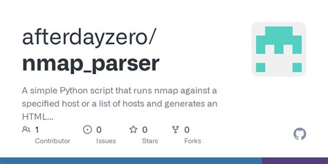 GitHub Afterdayzero Nmap Parser A Simple Python Script That Runs Nmap Against A Specified