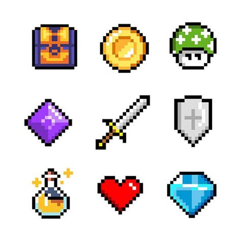Pin By Poll𝗮rym On Aesthetic Pixel Art Tutorial Pixel Art Game Icon Design