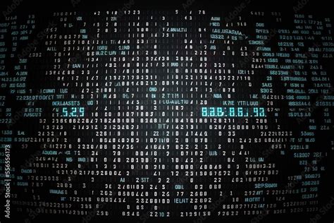 digital technology background using binary zeros and ones generative