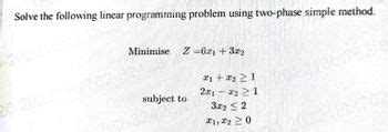 Answered Solve The Following Linear Programming Bartleby