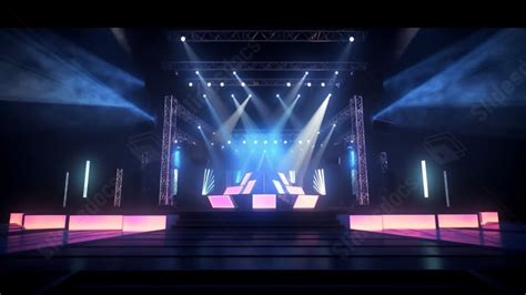 Spotlight Concert Performance Stage Decoration Pattern Powerpoint
