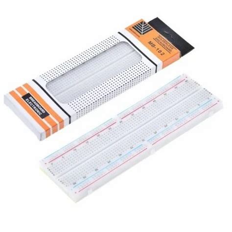 Plastic Mb 102 830 Point Breadboard White At ₹ 60piece Solderless