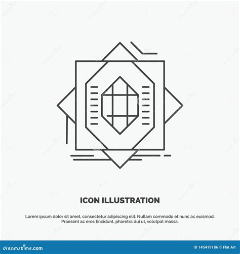 Abstract Core Fabrication Formation Forming Icon Line Vector Gray