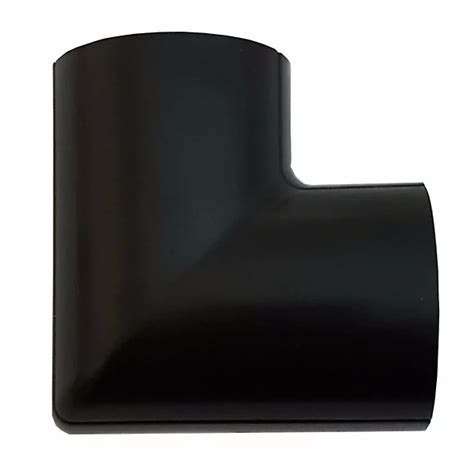 30mm X 15mm Black Clip Over Flat Corner Bend Trunking Adapter 90 Degree Conduit