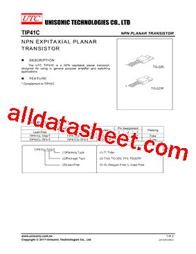 TIP C Datasheet PDF Unisonic Technologies