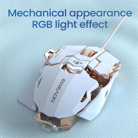 Eweadn Mouse Com Fio Para Jogos Eweadn G5 Mouse Com Fio Para Jogos Mecânico De Metal Macro Para