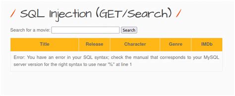 bwapp sql injection get search