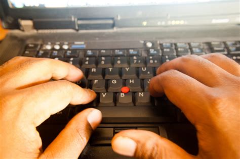 Man Typing On The Typewriter Free Stock Photo Public Domain Pictures
