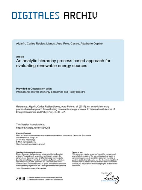 Analytical Hierarchy Process Jurnal Download Free Pdf Renewable Energy Photovoltaics